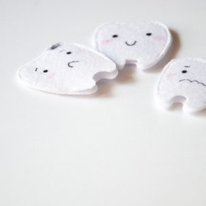 Felt Teeth Finger Puppets, 4x5cm Tooth, Set of 3 - Etsy Israel