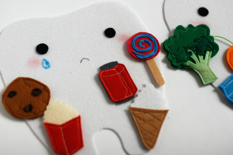 Little Happy Tooth Sad Tooth Felt Sorting Activity Good and - Etsy