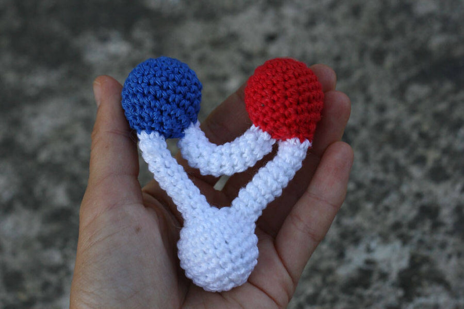 Molecule Triangle Rattle Scientific Crochet Rattle Baby Toy - Etsy