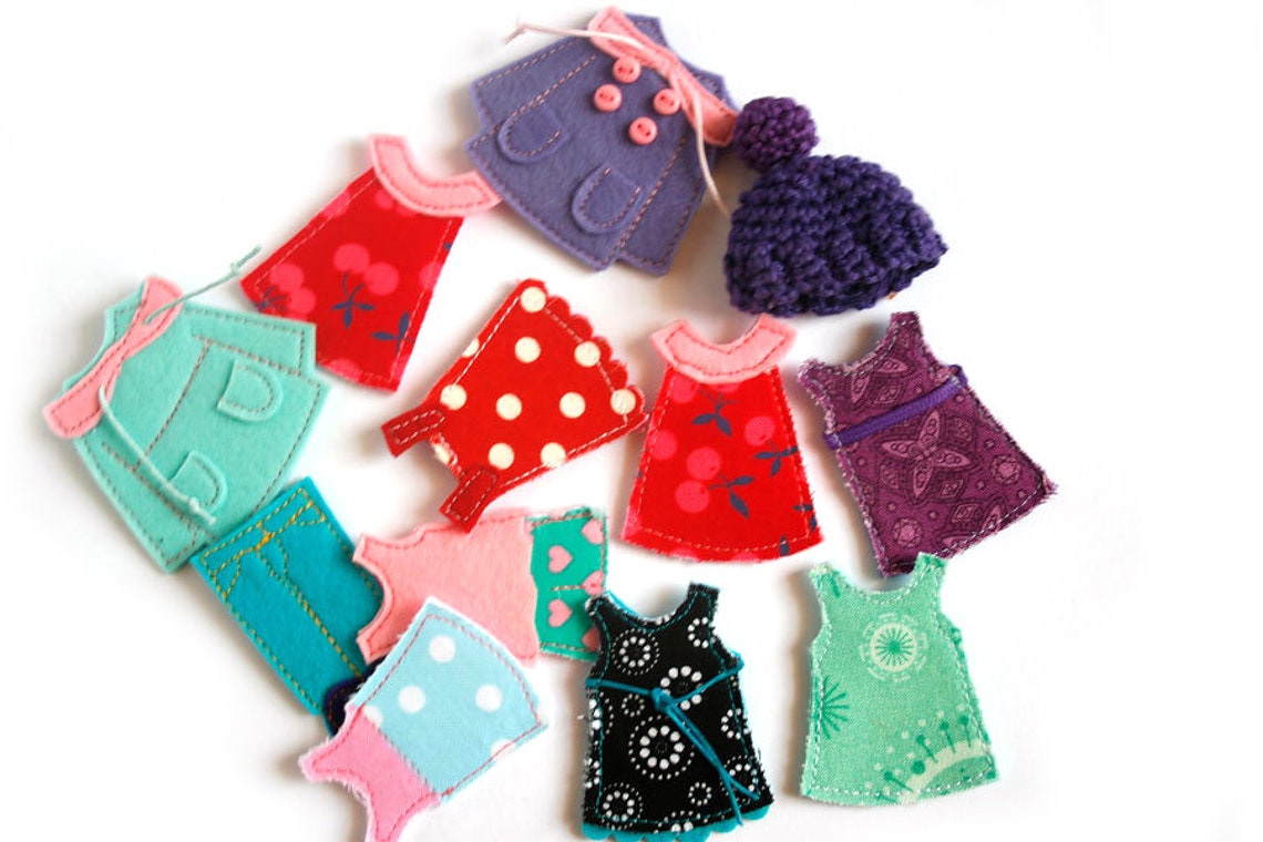 Individual Dressing Outfits for Felt paper Doll | Etsy