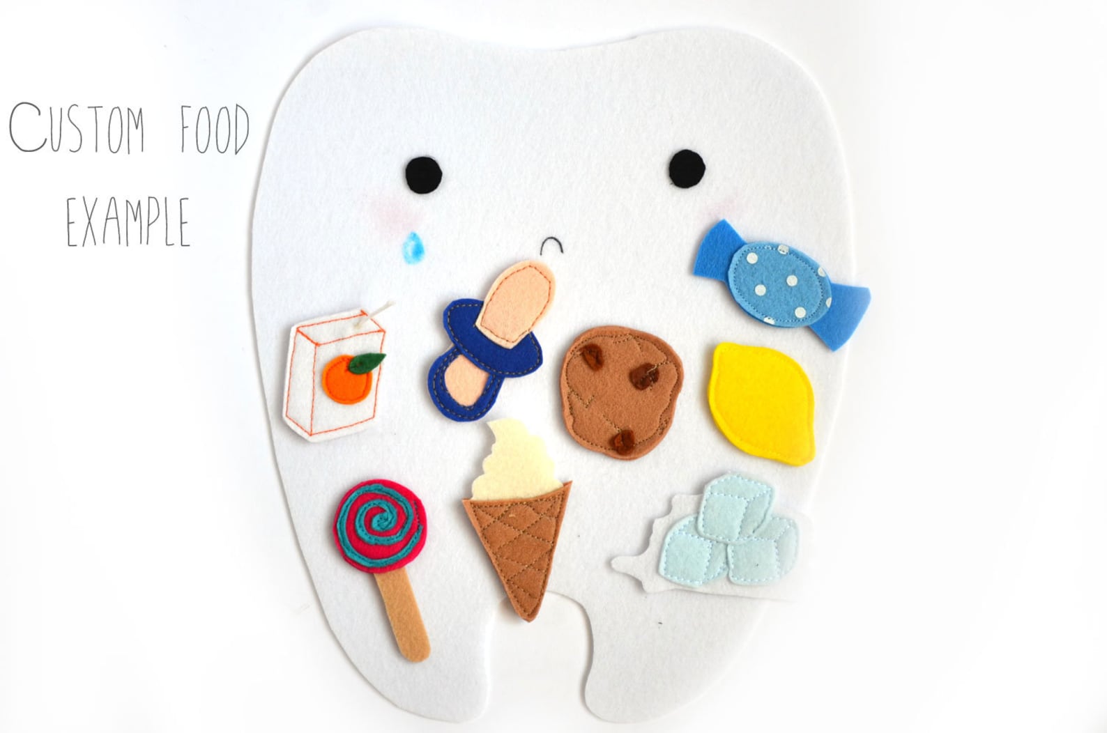 Happy Tooth - Sad Tooth, Felt Sorting Activity Good and Bad Food for ...