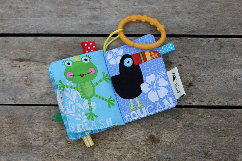 Mini baby book My first book Soft cloth fabric crinkle book | Etsy