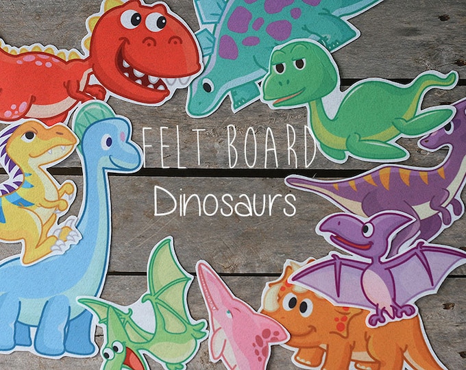 Dinosaur Felt Story Playscape Felt Scene / Childrens Flannel Board ...