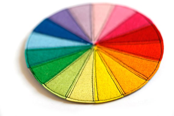 Felt 16-color Wheel Rainbow Colors Matching Color Sorting - Etsy