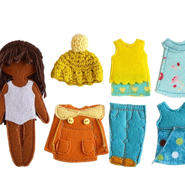 Felt Paper Doll - Etsy