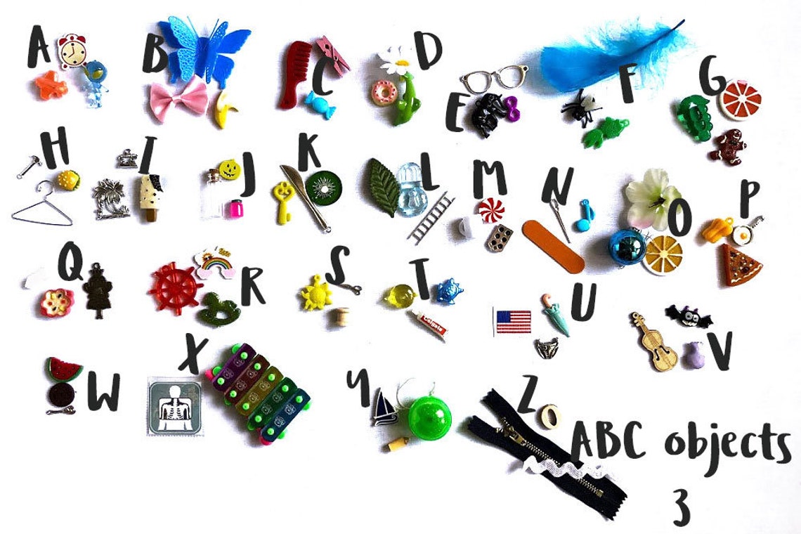 Alphabet Objects for Montessori ABC Box 1-5cm 1/3/5 Objects - Etsy UK