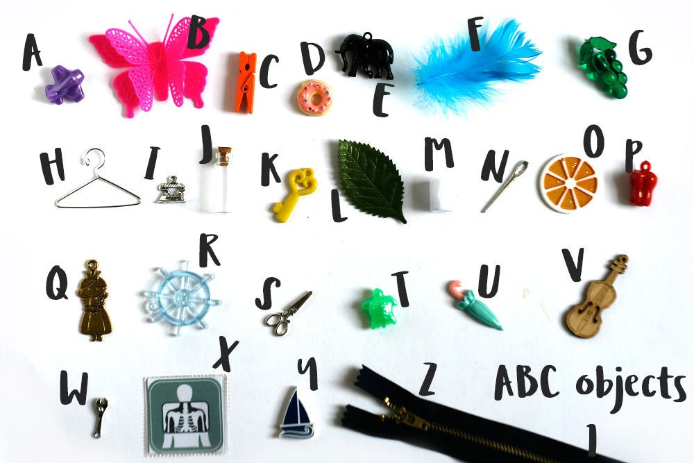 Alphabet Objects For Montessori ABC Box 1 5cm 1 3 5 Objects Per Letter