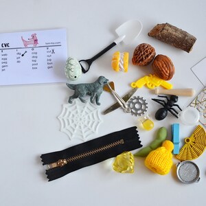 Montessori Pink Series CVC Words Objects Set – Phonics Matching Game ...