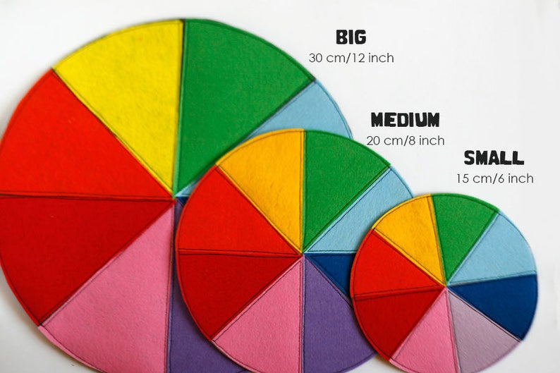 Felt 8-color Wheel Rainbow Color Sorting Colorful - Etsy