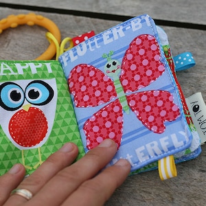 Mini Baby Book, My First Book, Soft Cloth Fabric Crinkle Book, First ...