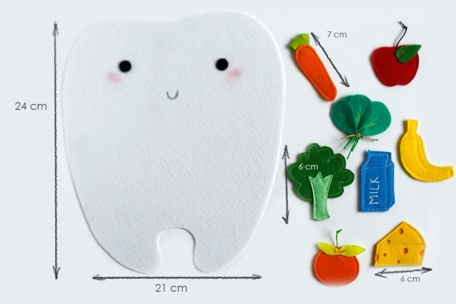 Happy Tooth - Sad Tooth, Felt Sorting Activity Good and Bad Food for ...