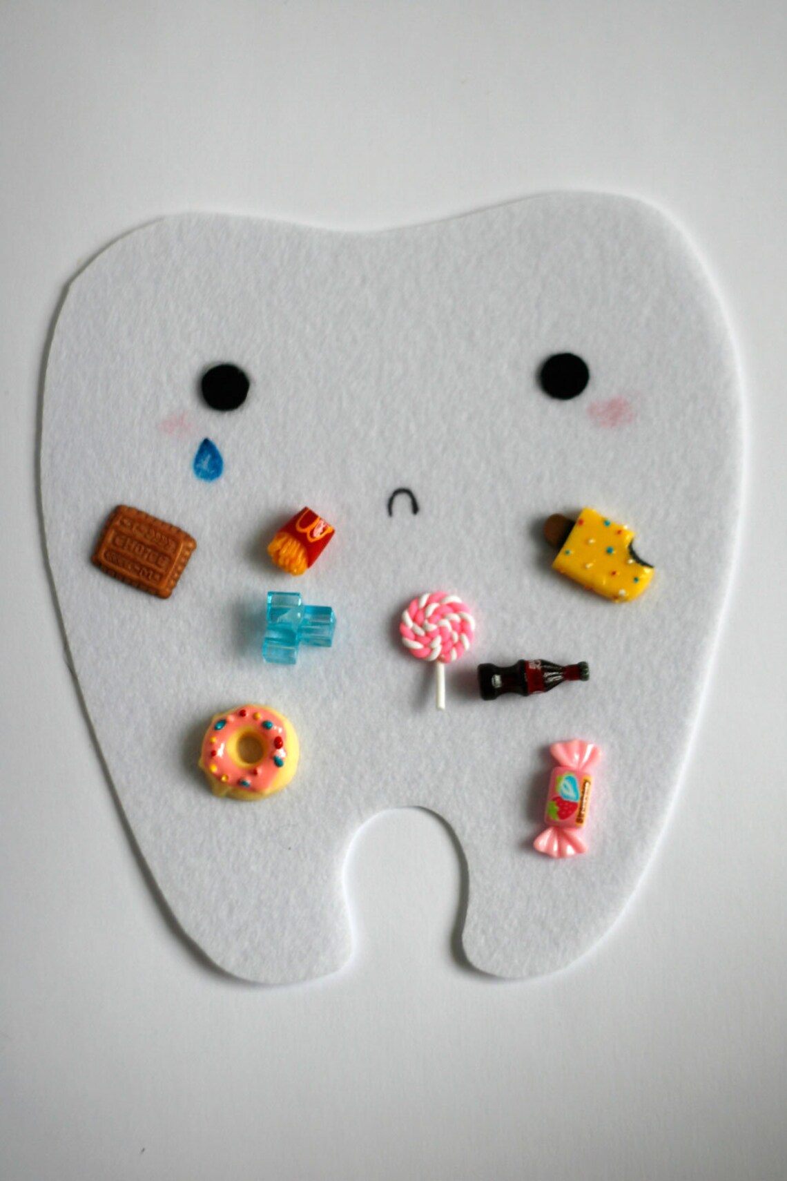 Happy Tooth Sad Tooth With Food Trinkets Good and Bad Food | Etsy