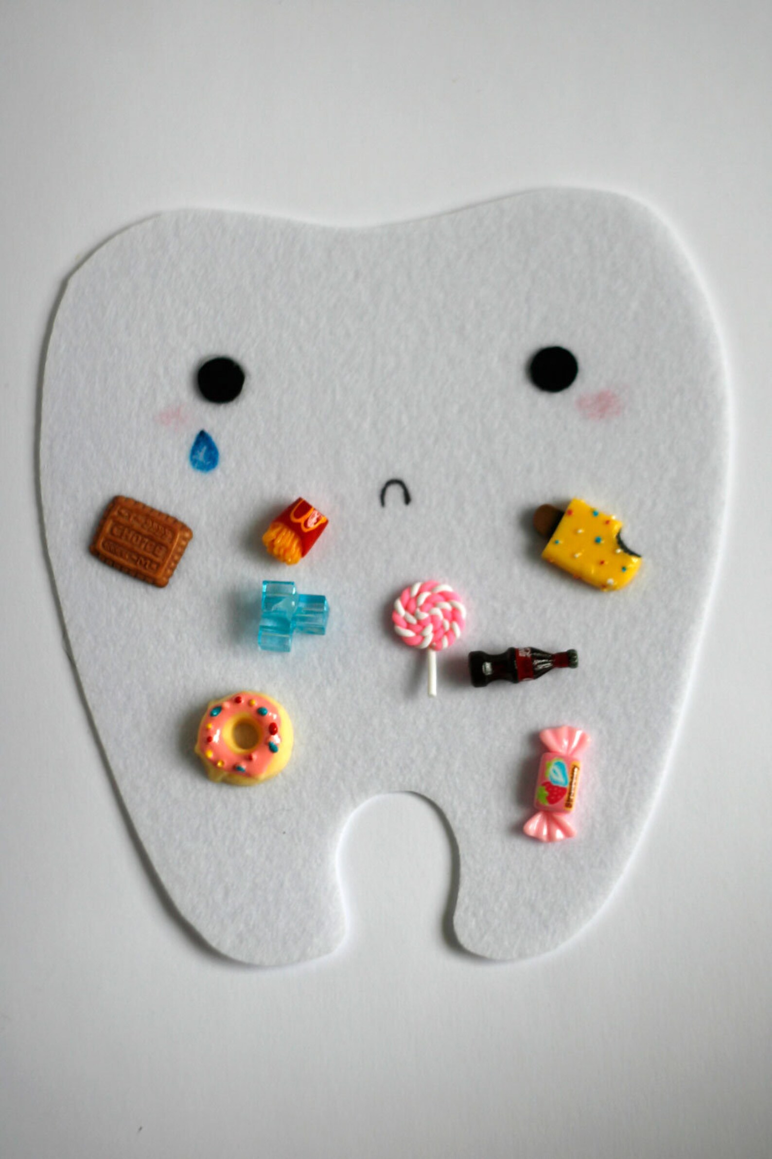 Happy Tooth Sad Tooth With Food Trinkets Good and Bad Food | Etsy
