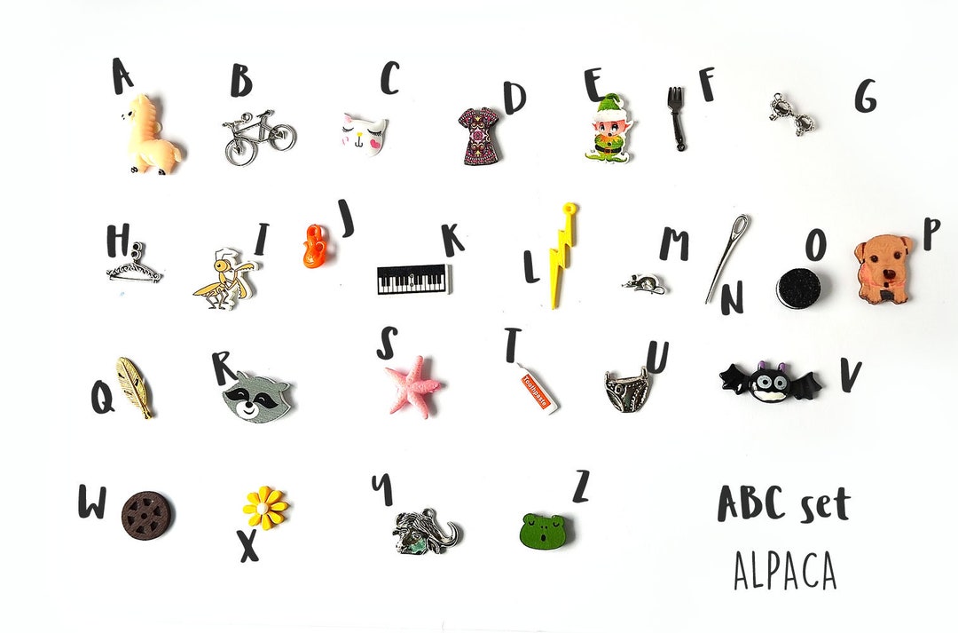 Alpaca ABC Set, Alphabet I Spy Trinkets , 1-3cm, 1 Object per Letter - Etsy