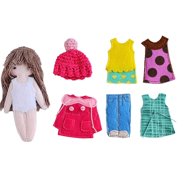 Felt Paper Doll - Etsy