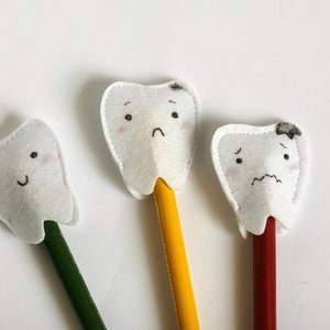 Felt Teeth Finger Puppets 4x5cm Tooth Set of 3 - Etsy Israel