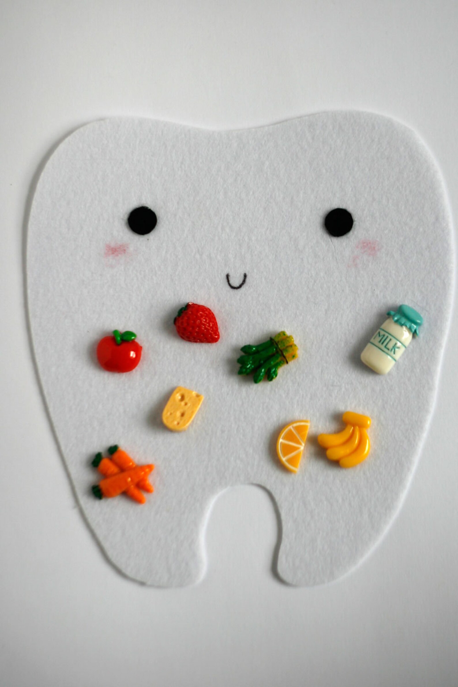 Happy Tooth Sad Tooth With Food Trinkets Good and Bad Food | Etsy