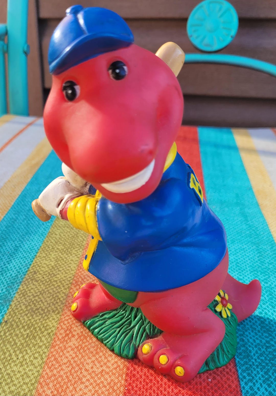 Vintage 1992 Plastic Barney Piggy Bank - Etsy