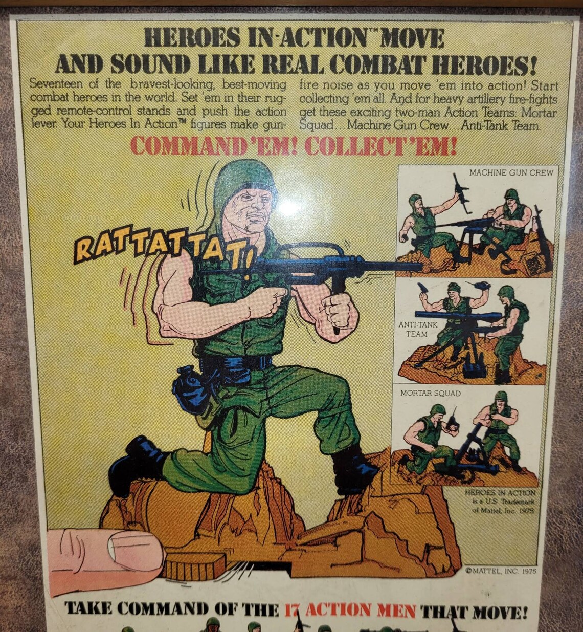 Framed Vintage 1975 Mattel Heroes in Action Comic Book Ad - Etsy
