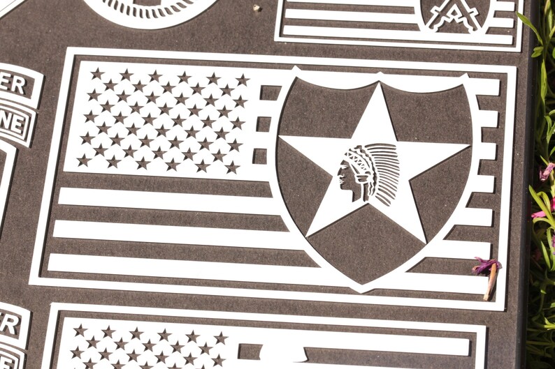 Military Unit Patch Embedded in a USA Flag Vinyl Decal - Etsy