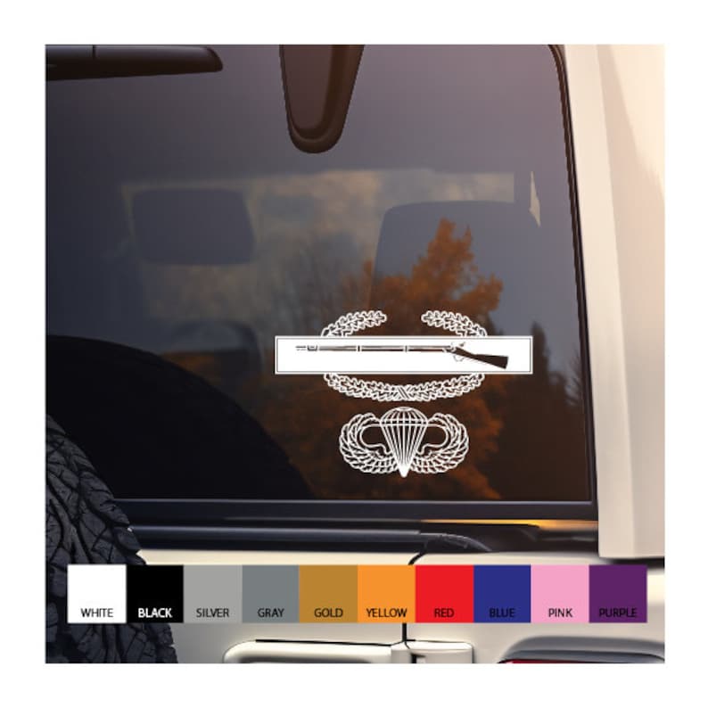 Combat Infantry Badge CIB Airborne and Air Assault Badges Vinyl Decal ...