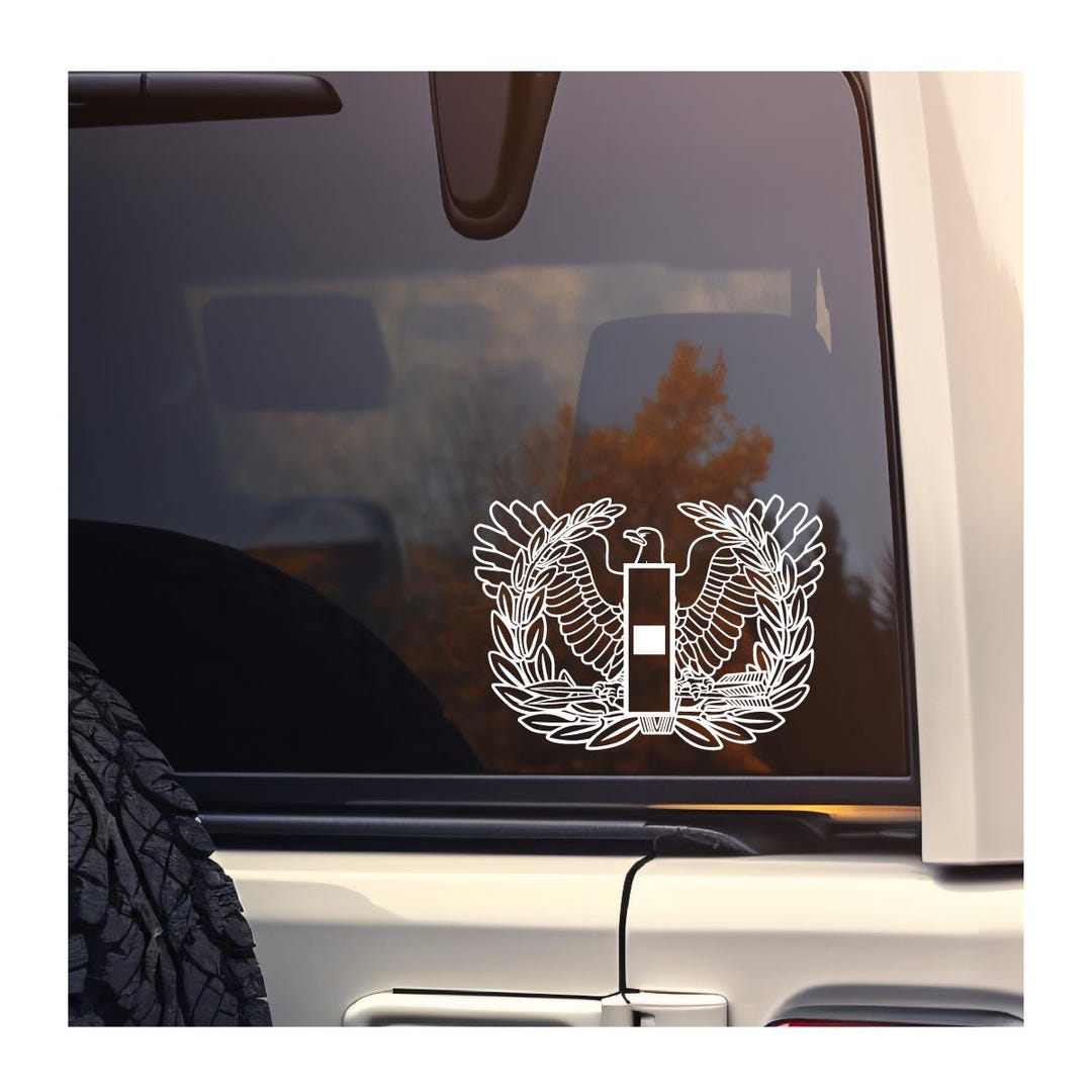Warrant Officer Eagle Badge With WO Rank Vinyl Decal - Etsy