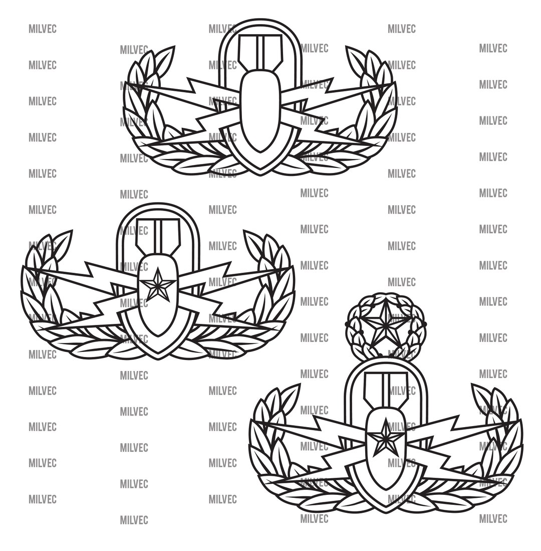 Explosive Ordnance Disposal EOD Badges Vector for Personal Use Ai Eps ...