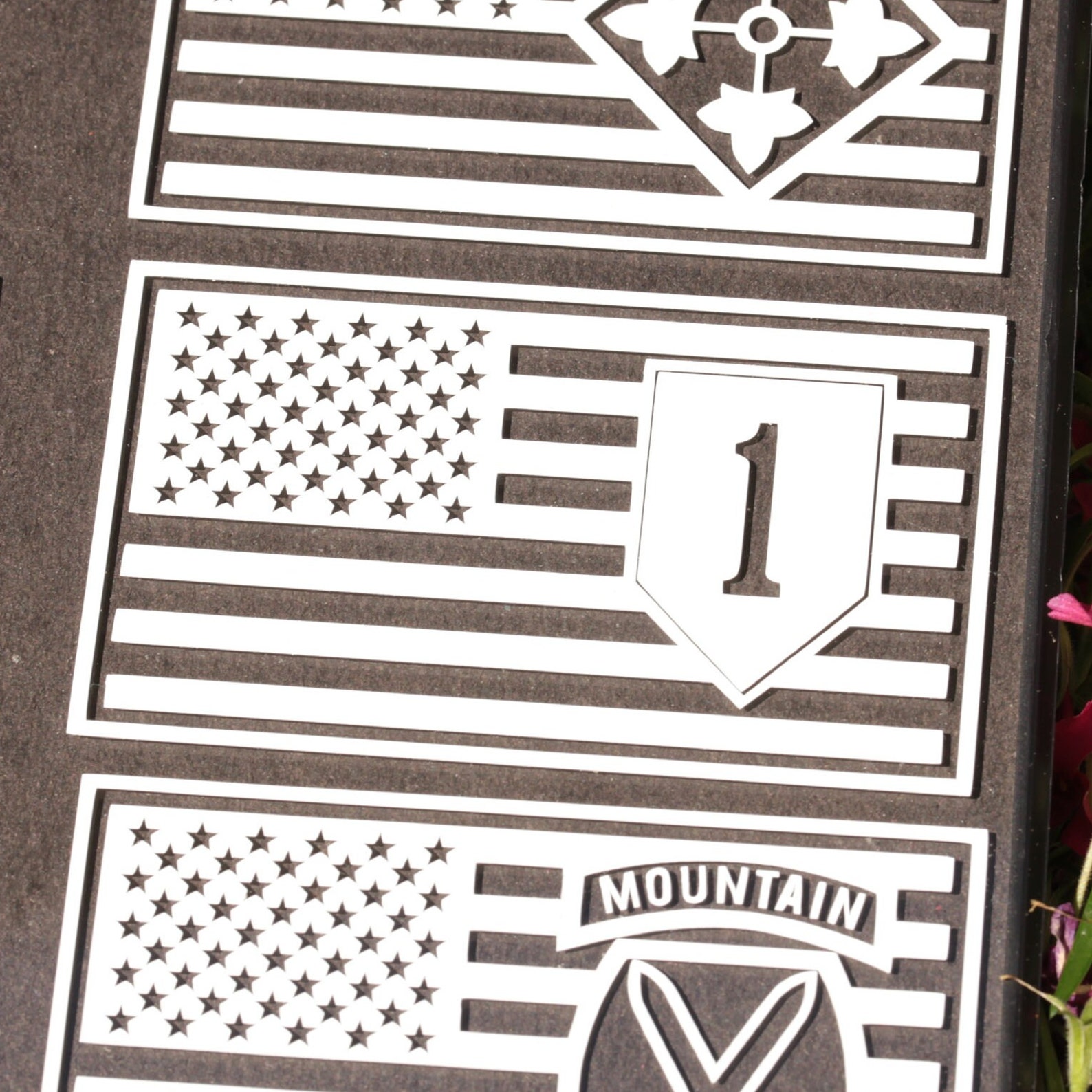 Military Unit Patch Embedded in a USA Flag Vinyl Decal - Etsy