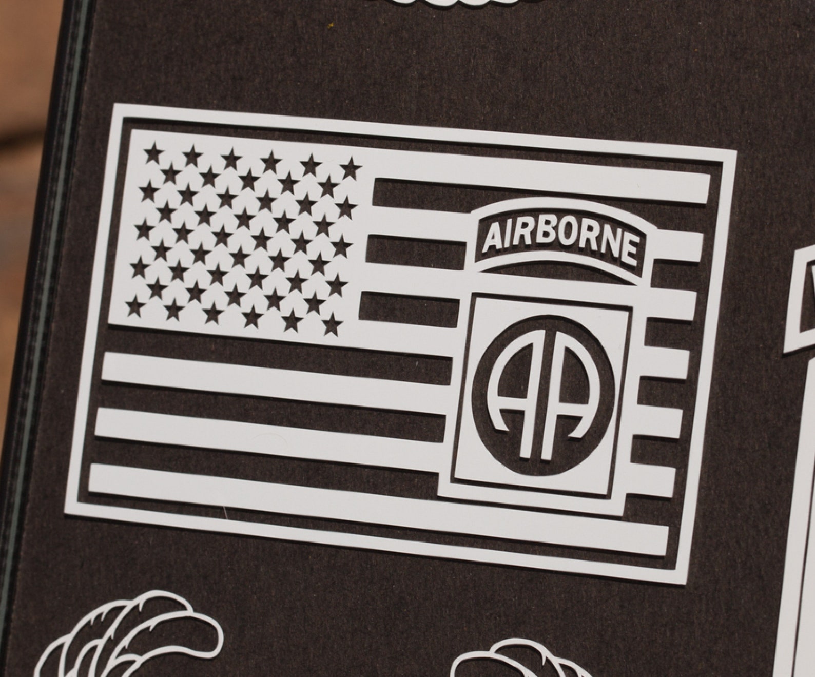 Military Unit Patch Embedded in a USA Flag Vinyl Decal - Etsy