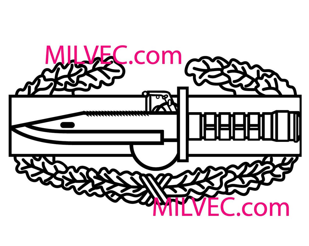Combat Action Badge Realistic Vector for Personal Use Ai Eps Pdf - Etsy
