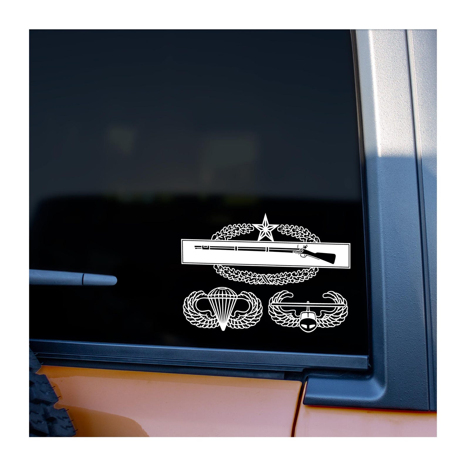 Combat Infantry Badge CIB Airborne and Air Assault Badges Vinyl Decal ...