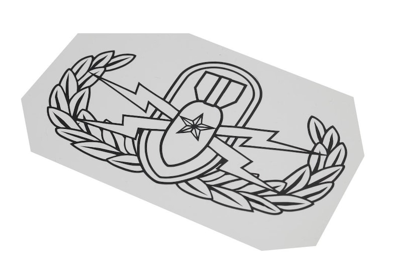 Basic or Senior Explosive Ordnance Disposal EOD badge vinyl | Etsy
