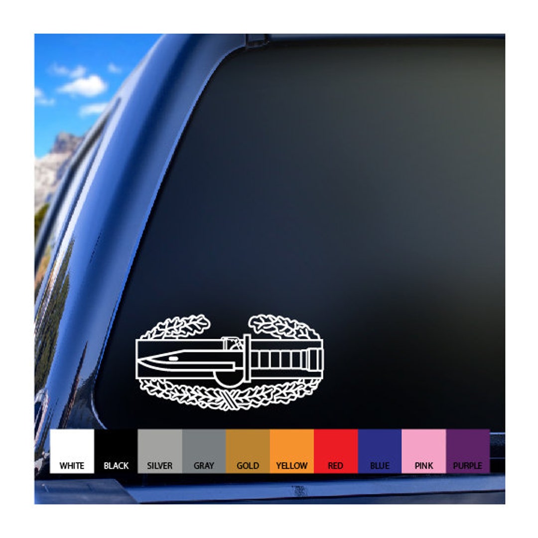 Army Combat Action Badge CAB Vinyl Decal for Windows or Any Smooth ...