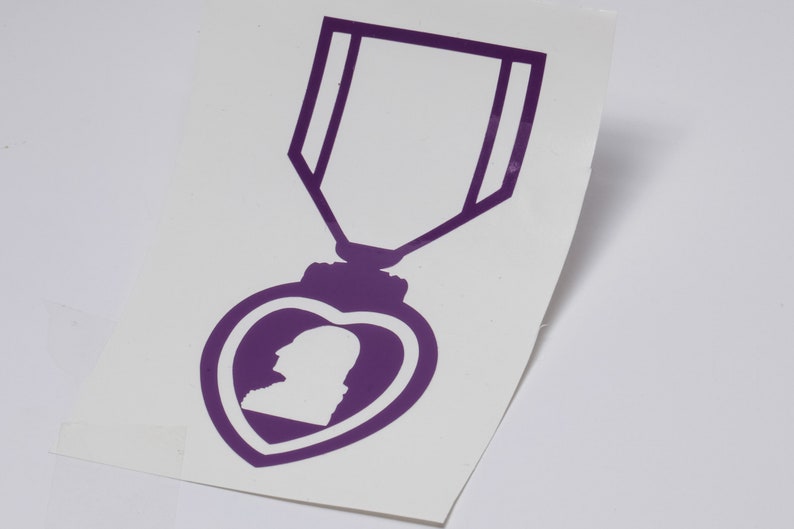Purple Heart medal vinyl decal | Etsy