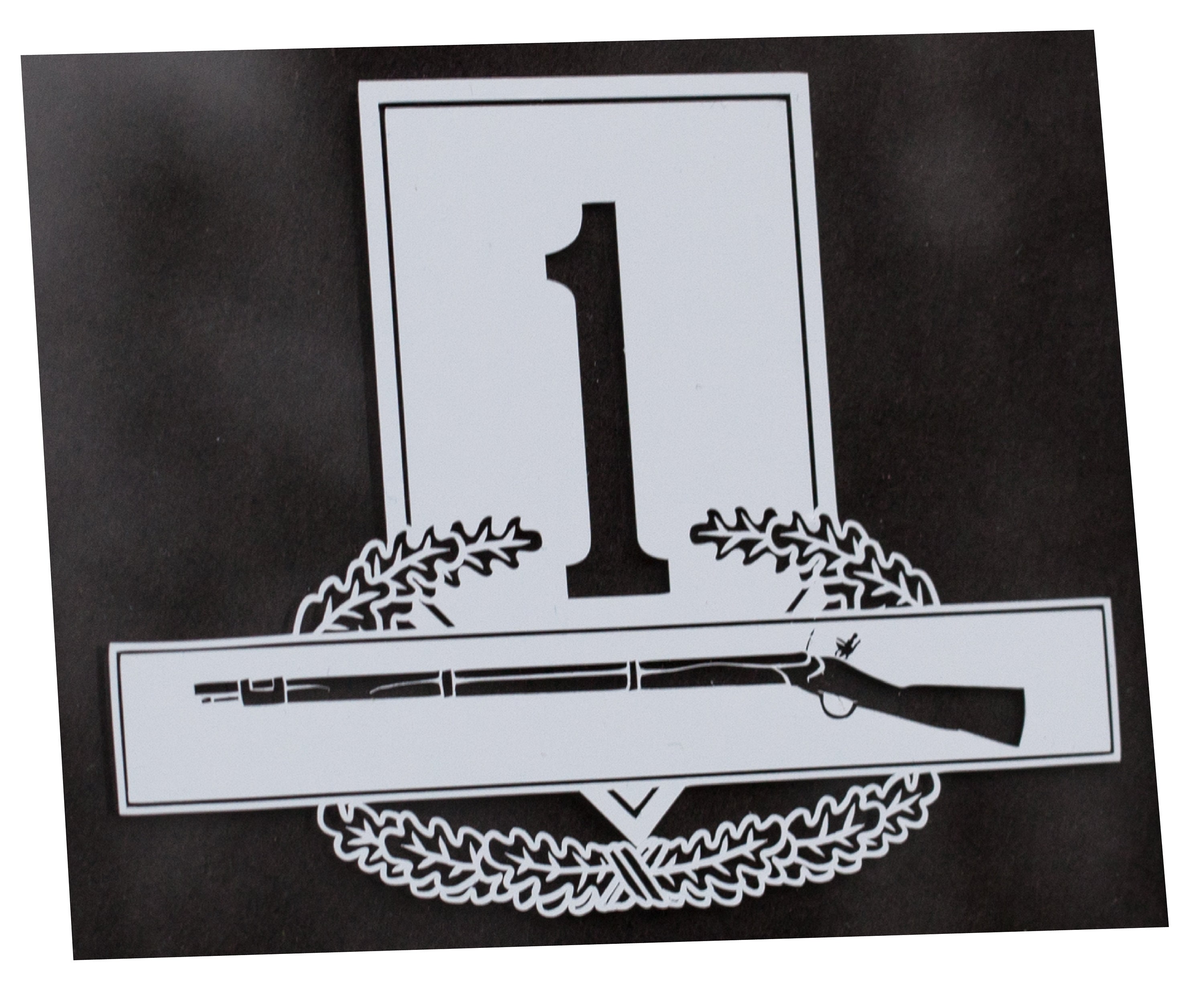 Combat Infantry Badge Black And White