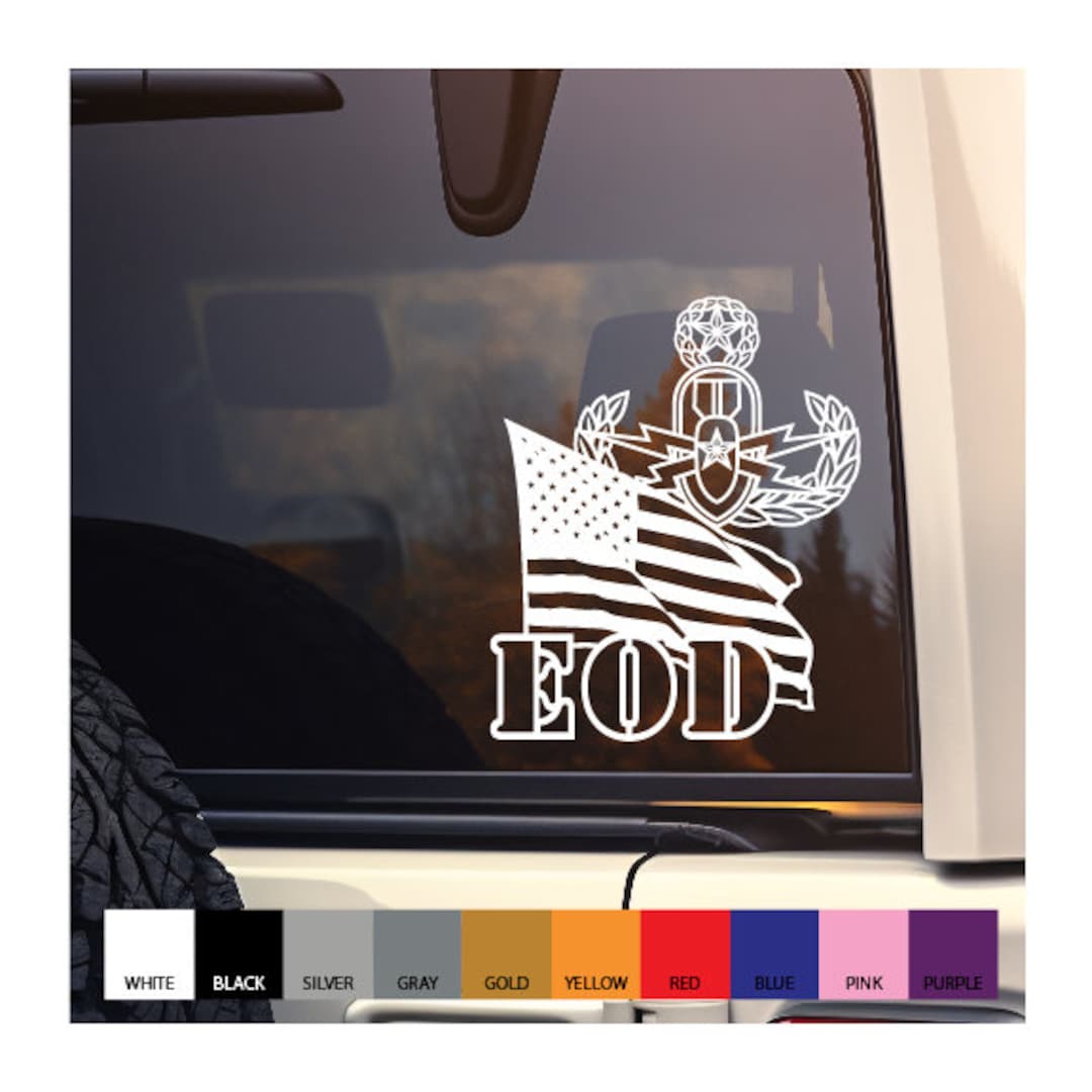 Explosive Ordnance Disposal EOD With US Flag Vinyl Decal - Etsy