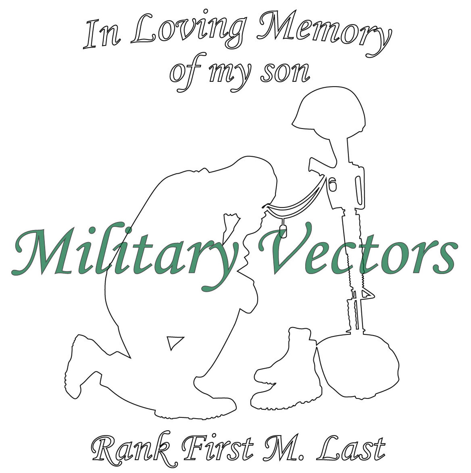 In Memory of a Fallen Soldier Vector for Personal Use Ai Eps | Etsy