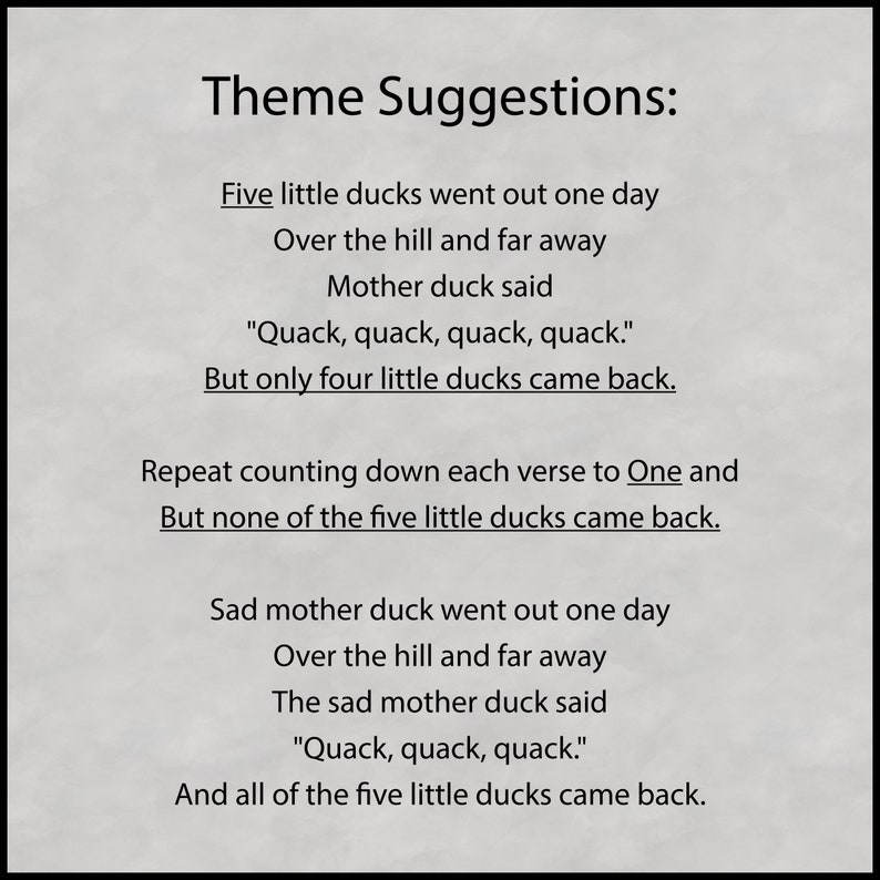 5 Little Ducks, Nursery Rhyme, Learn to Count, Felt Storyboard Art ...