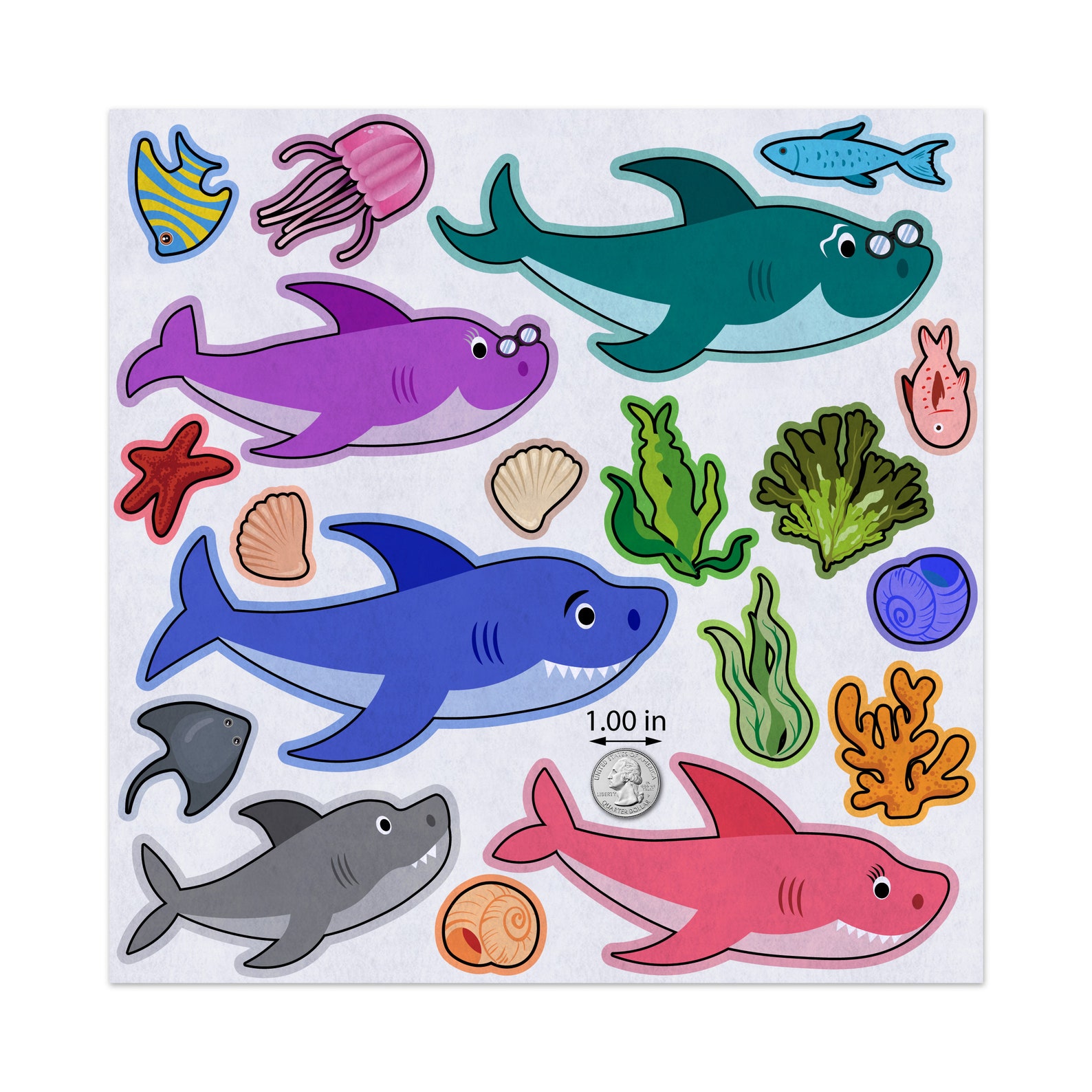 Baby Shark and Family Ocean Sea Story Adventure Imaginative - Etsy