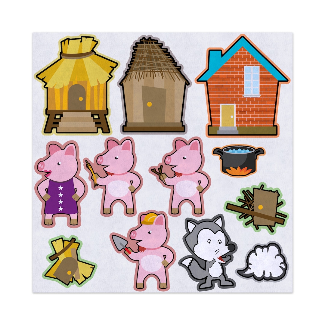 3 Three Little Pigs Big Bad Wolf, Story Adventure, Imaginative Play ...
