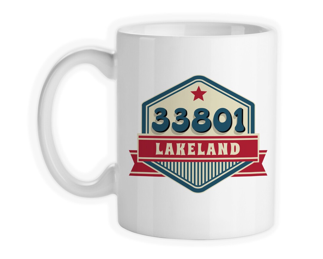 Coffee Mug, Custom Zip Code and City, Personalized Home Town, Retro ...
