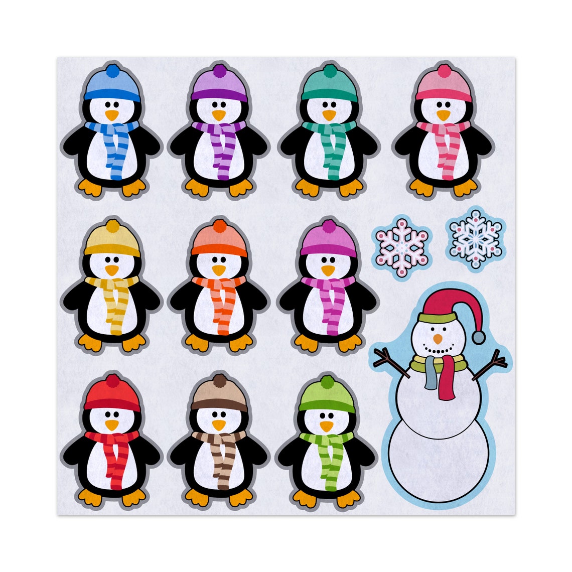 5 or 10 Little Penguins Build Snowman, Imaginative Play, Learn to Count ...