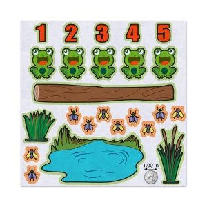 5 Green Speckled Frogs, Nursery Rhyme, Learn to Count, Felt Storyboard ...