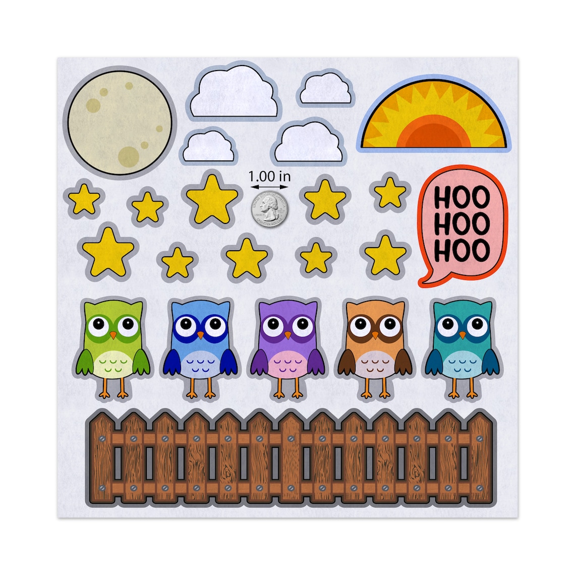 5 Little Owls 10 Little Owls Nursery Rhyme Learn to Count - Etsy