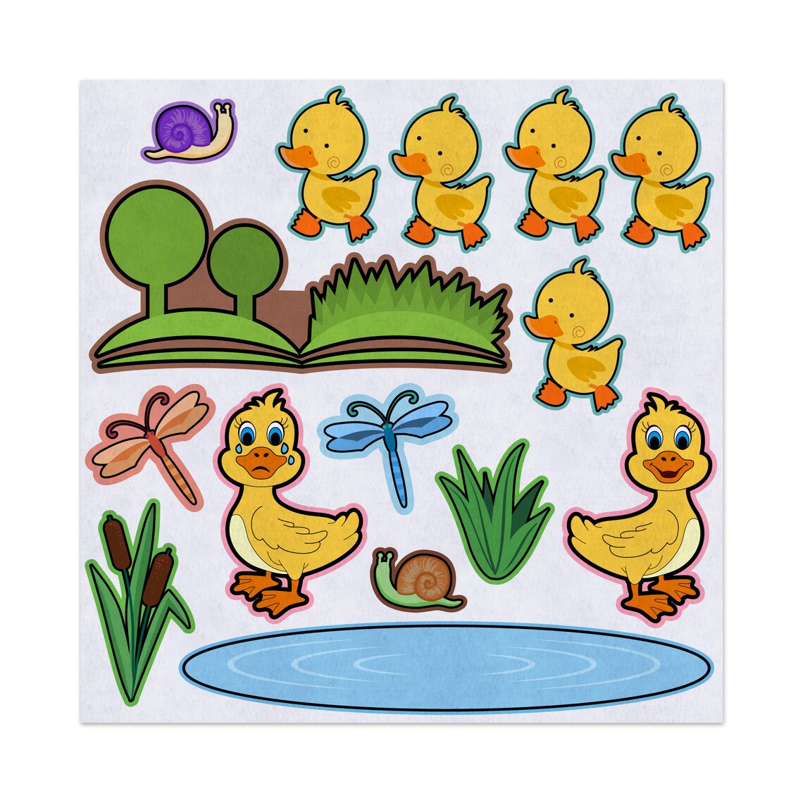 5 Little Ducks Nursery Rhyme Learn to Count Felt Storyboard - Etsy