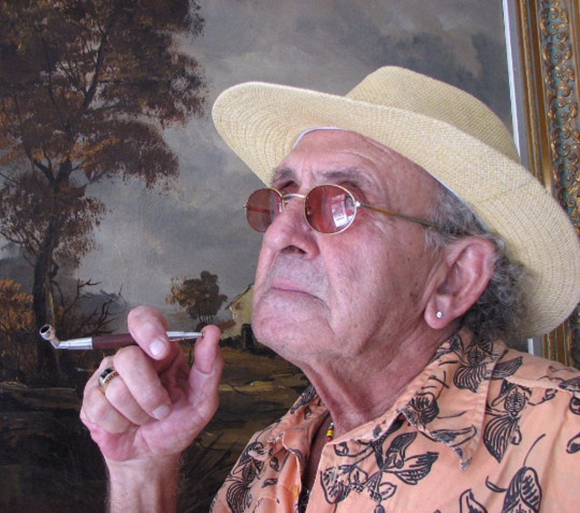 Silver Smoking Pipe,sterling Silver & Mahogany Wood,hand Made Pipe ...