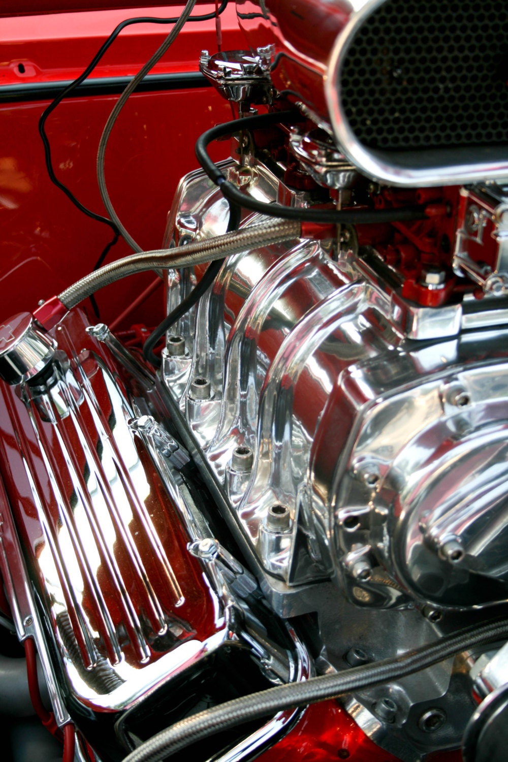 Classic Car Chevrolet Side of Engine Photography Print - Etsy