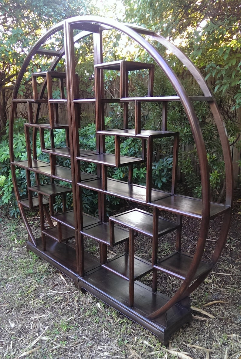 Fabulous Asian Round Shelf Room Divider | Etsy