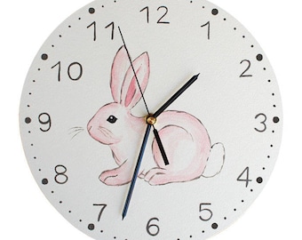 White rabbit clock | Etsy