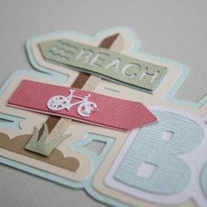 Beach - at the Beach - Die Cut Paper Pieced Title for Scrapbook Pages ...